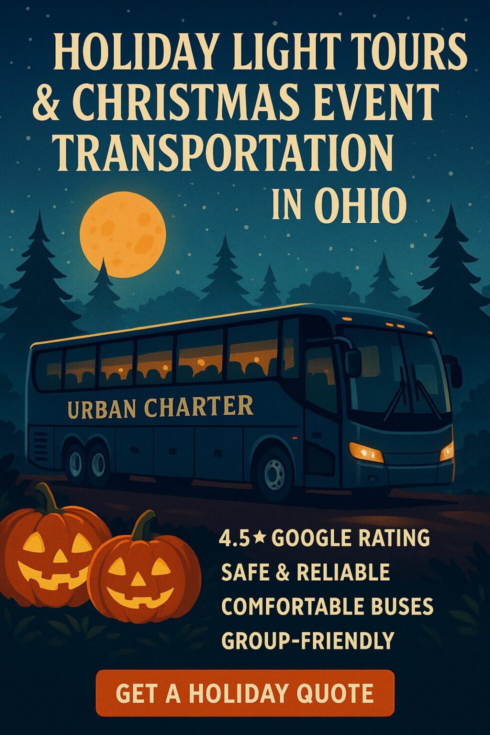 Holiday Light Tours & Christmas Event Transportation in Ohio